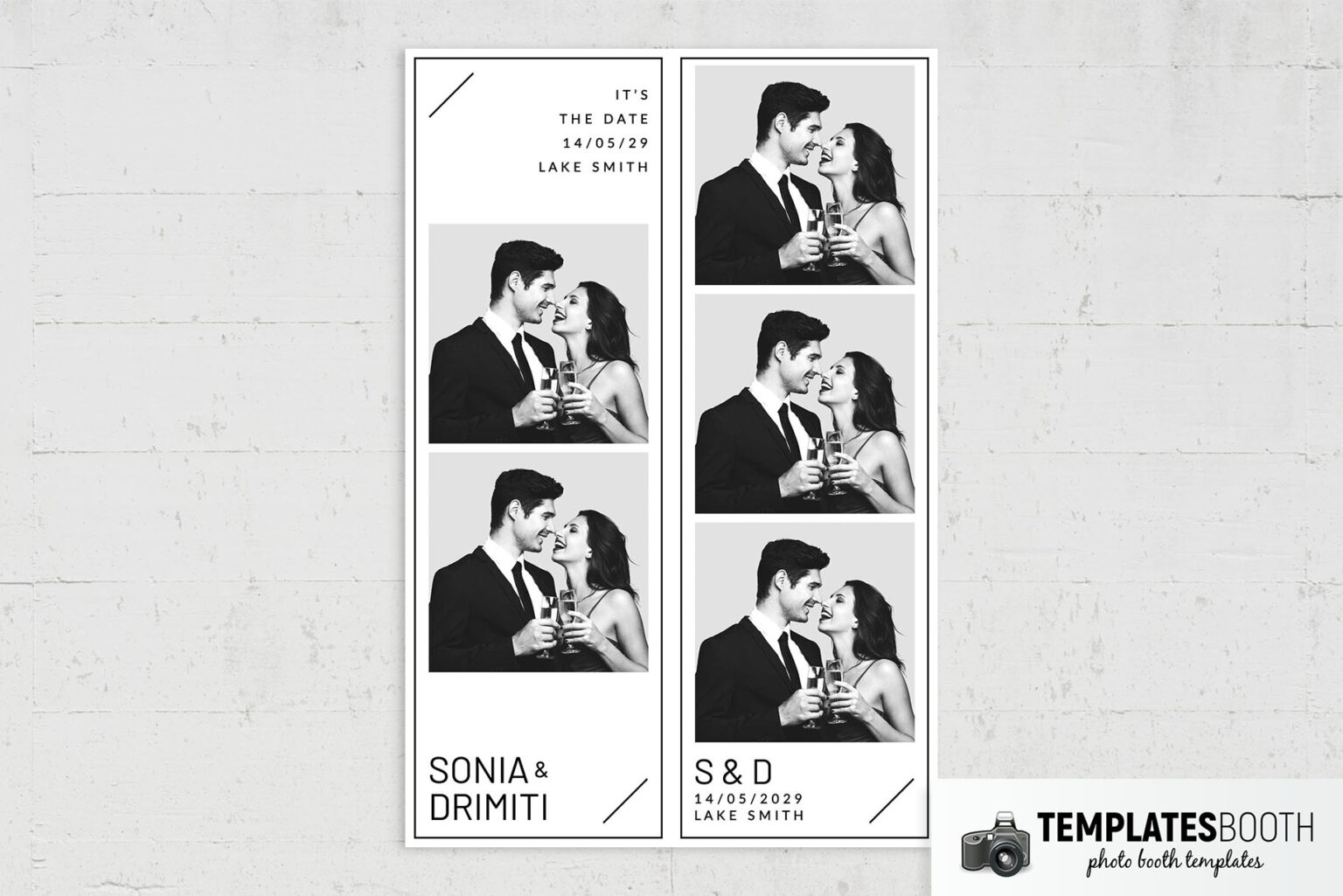 Bold Minimal Black & White Photo Booth Template - TemplatesBooth