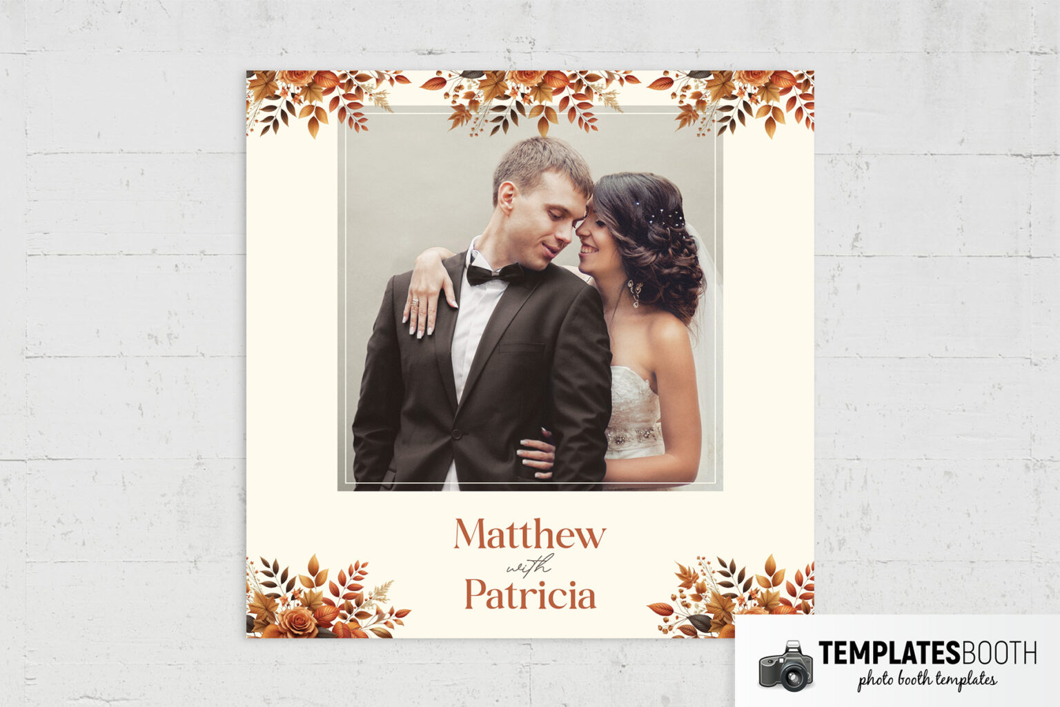 Autumnal Wedding Photo Booth Template - TemplatesBooth