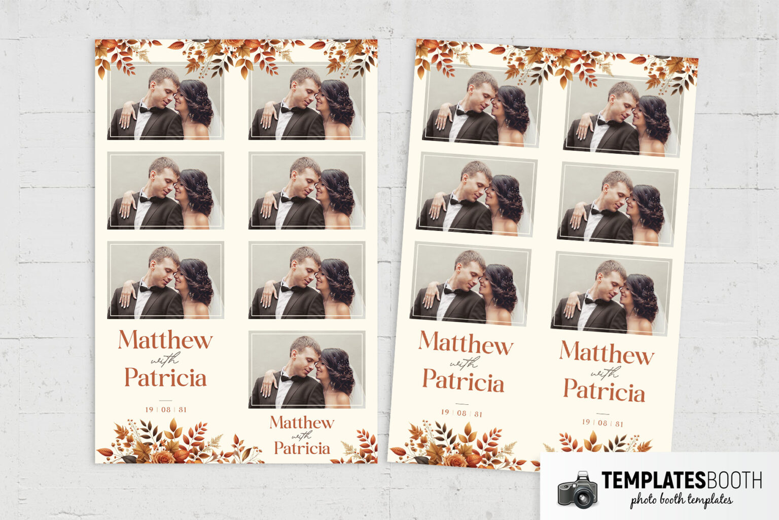 Autumnal Wedding Photo Booth Template - TemplatesBooth