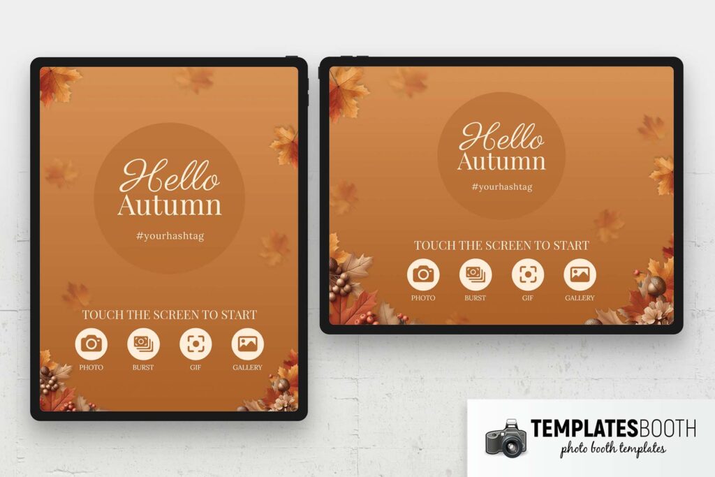 Hello Autumn Photo Booth Template - TemplatesBooth