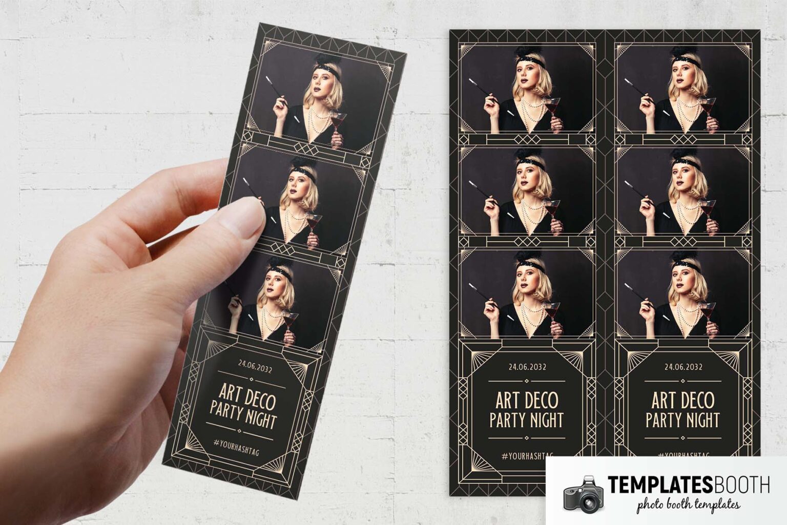 Art Deco Party Photo Booth Template - TemplatesBooth