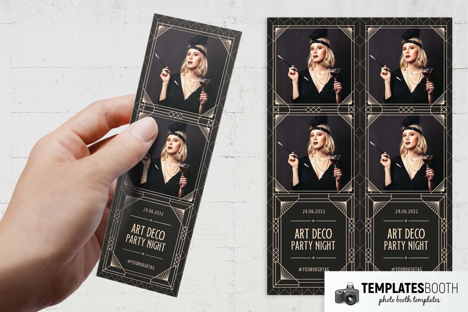 Art Deco Party Photo Booth Template - TemplatesBooth