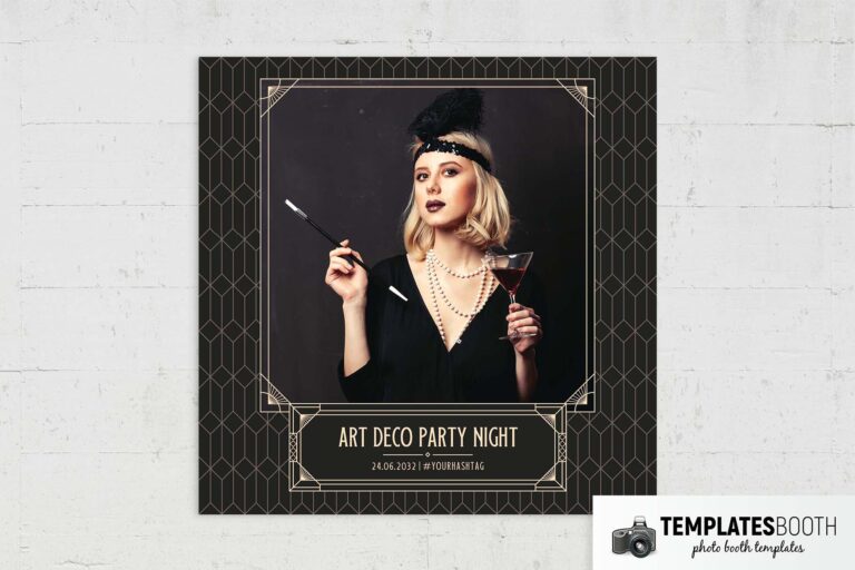 Art Deco Party Photo Booth Template - TemplatesBooth