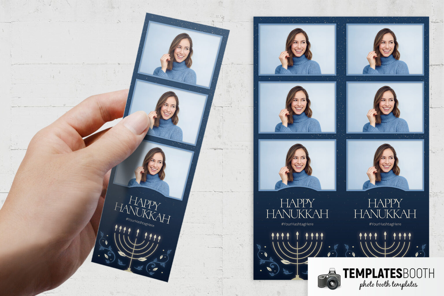 Happy Hanukkah Photo Booth Template - TemplatesBooth