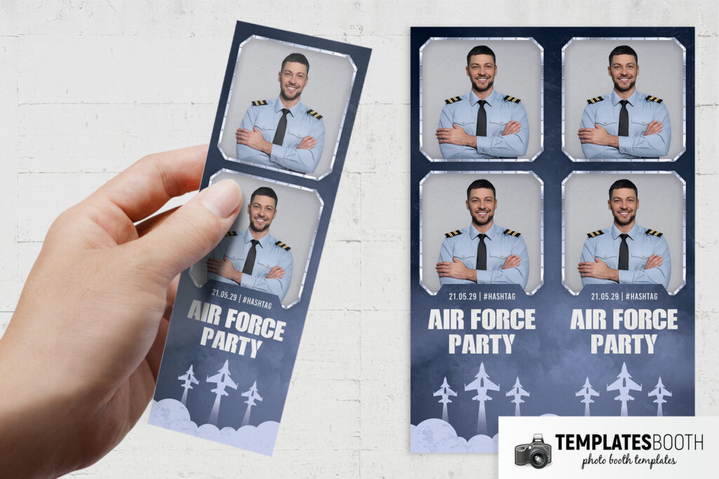 Air Force Theme Photo Booth Template - TemplatesBooth