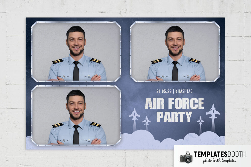 Air Force Theme Photo Booth Template - TemplatesBooth
