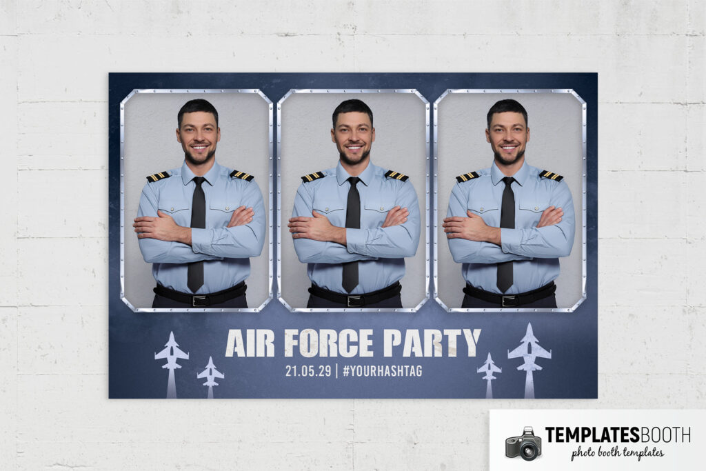 Air Force Theme Photo Booth Template - TemplatesBooth