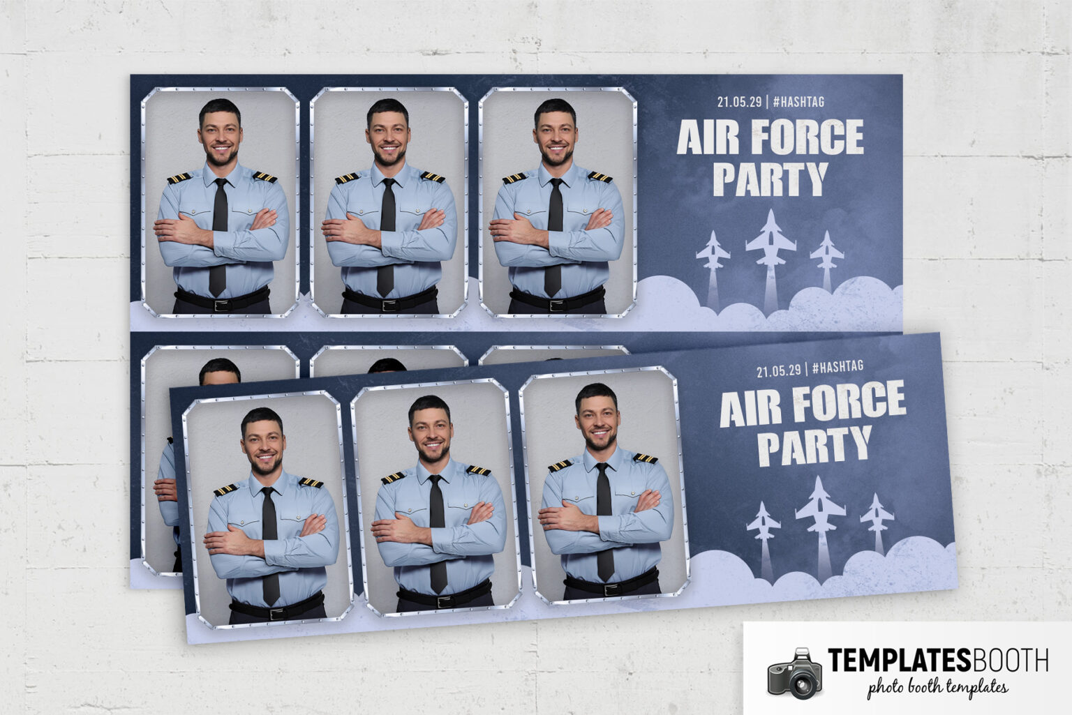 Air Force Theme Photo Booth Template - TemplatesBooth