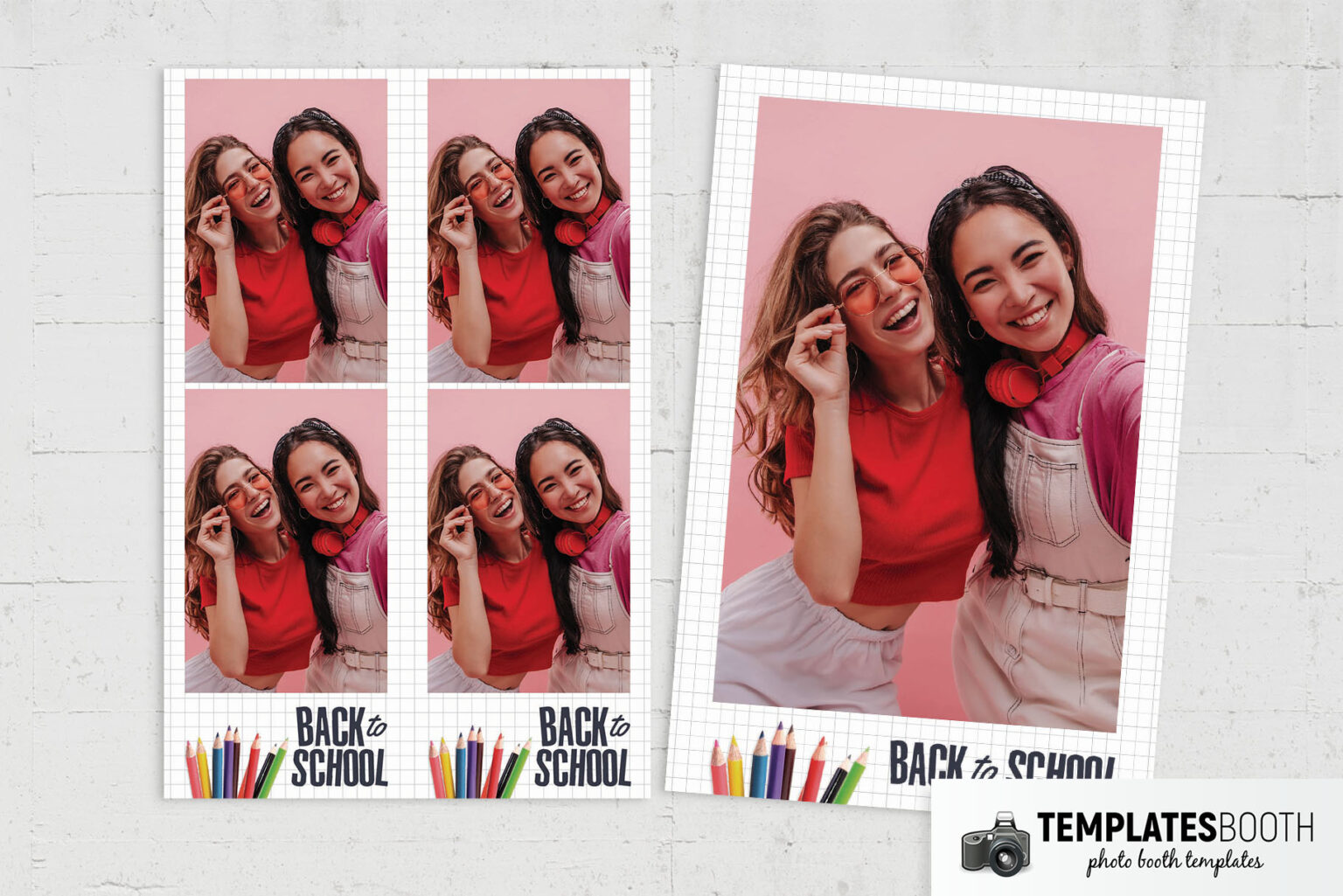 Kid's Back to School Photo Booth Template - TemplatesBooth