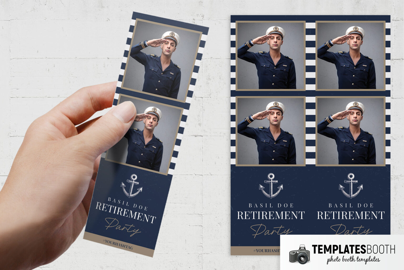 Navy Photo Booth Template - TemplatesBooth