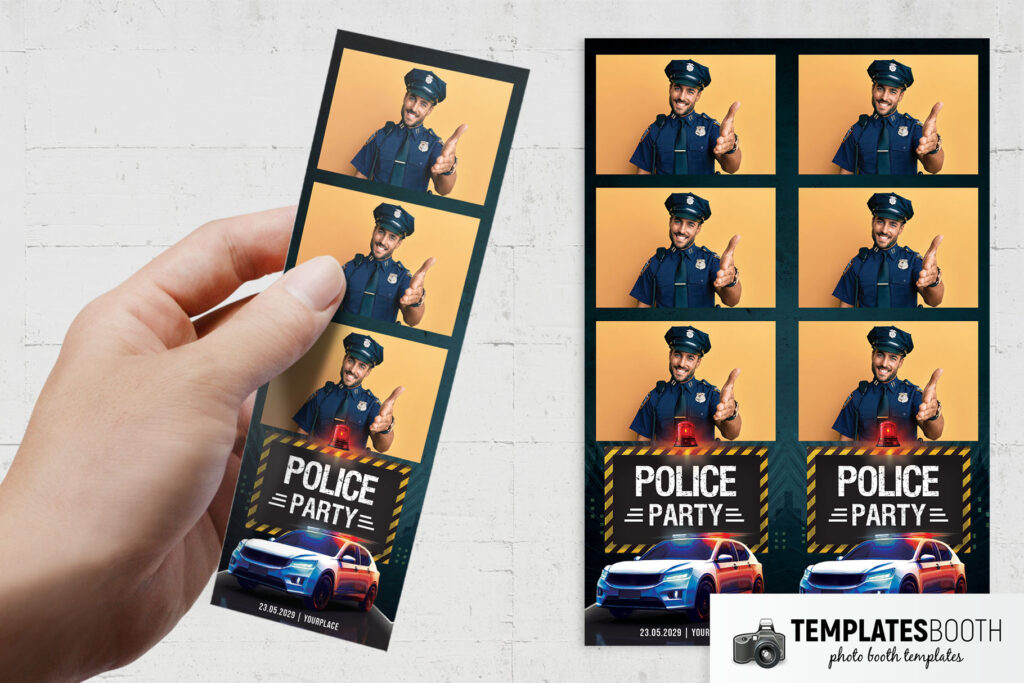 Police Party Photo Booth Template - TemplatesBooth