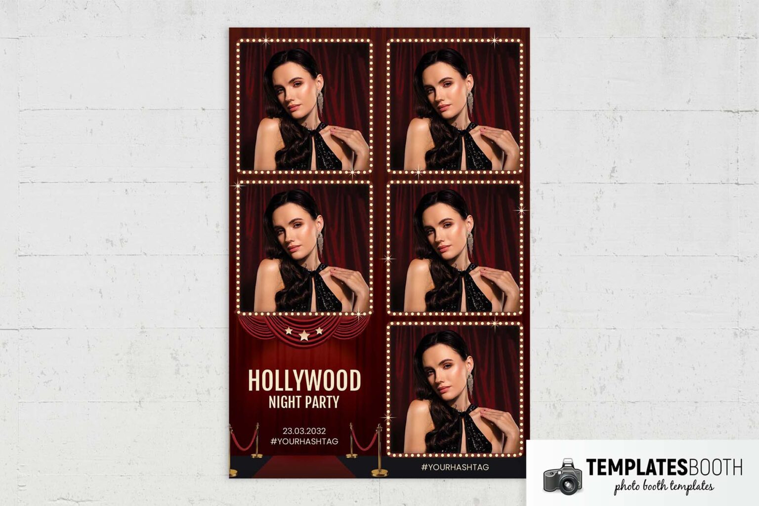 Red Carpet Photo Booth Template - TemplatesBooth