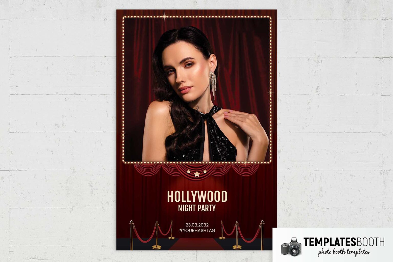 Red Carpet Photo Booth Template - TemplatesBooth