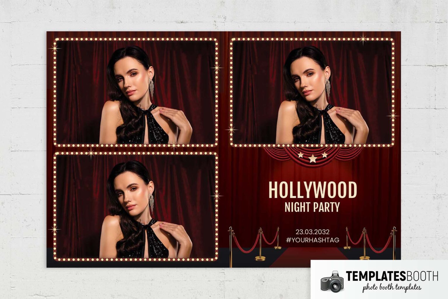 Red Carpet Photo Booth Template - TemplatesBooth