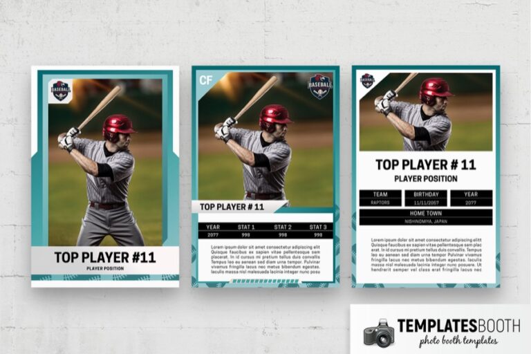 Baseball Trading Card Photo Booth Template - TemplatesBooth