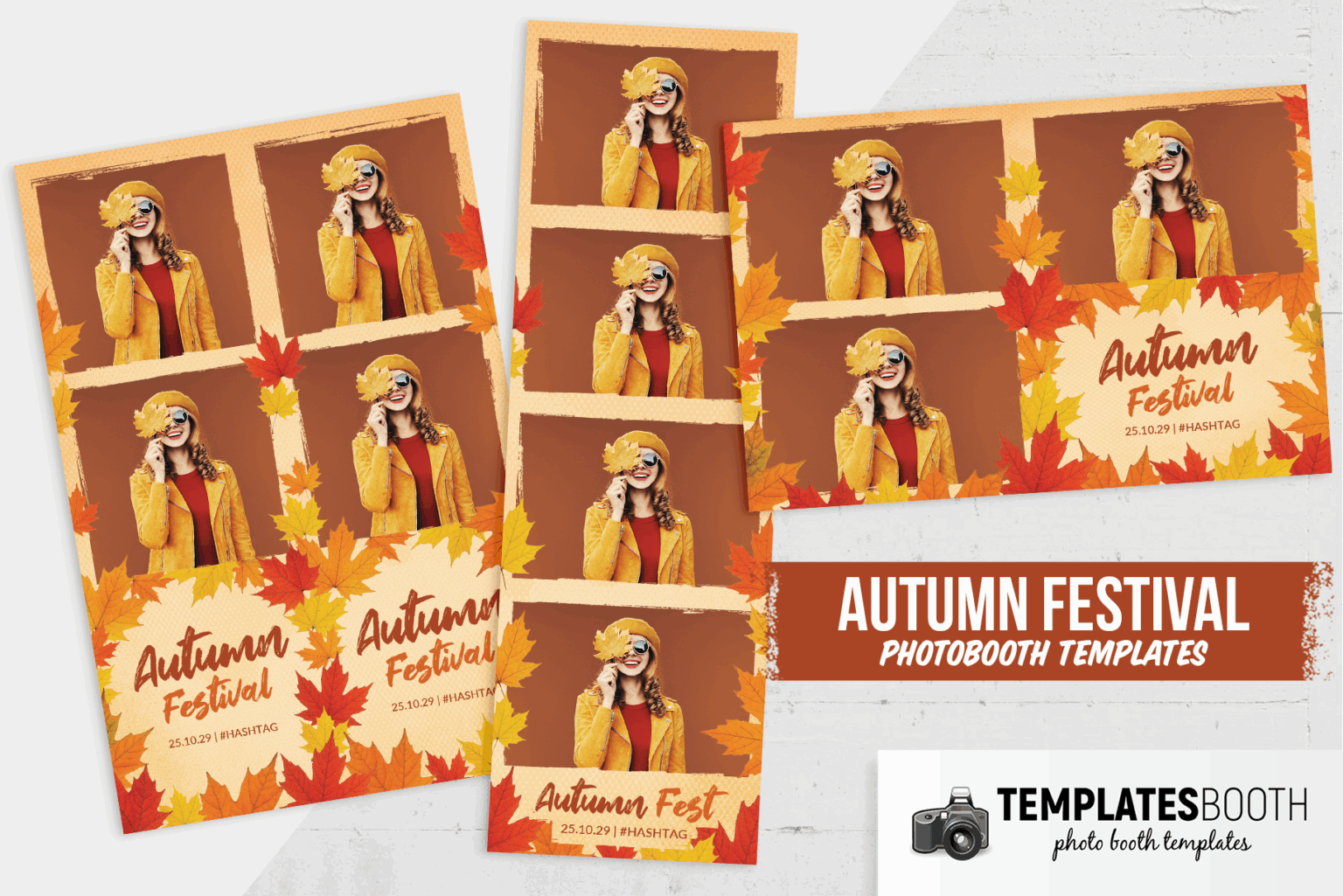 Autumn Leaves Photo Booth Template - TemplatesBooth