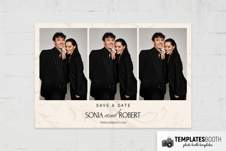 Cream & Black Minimalist Photo Booth Template - TemplatesBooth