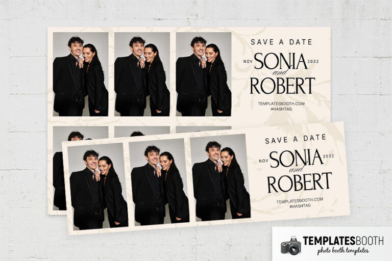 Cream & Black Minimalist Photo Booth Template - TemplatesBooth