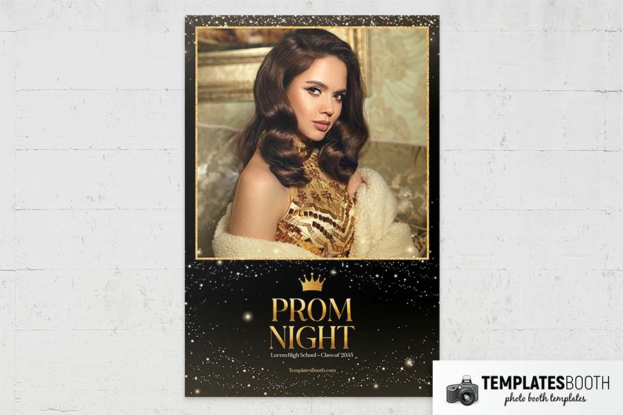 Glitter Gold Prom Night Photo Booth Template - TemplatesBooth