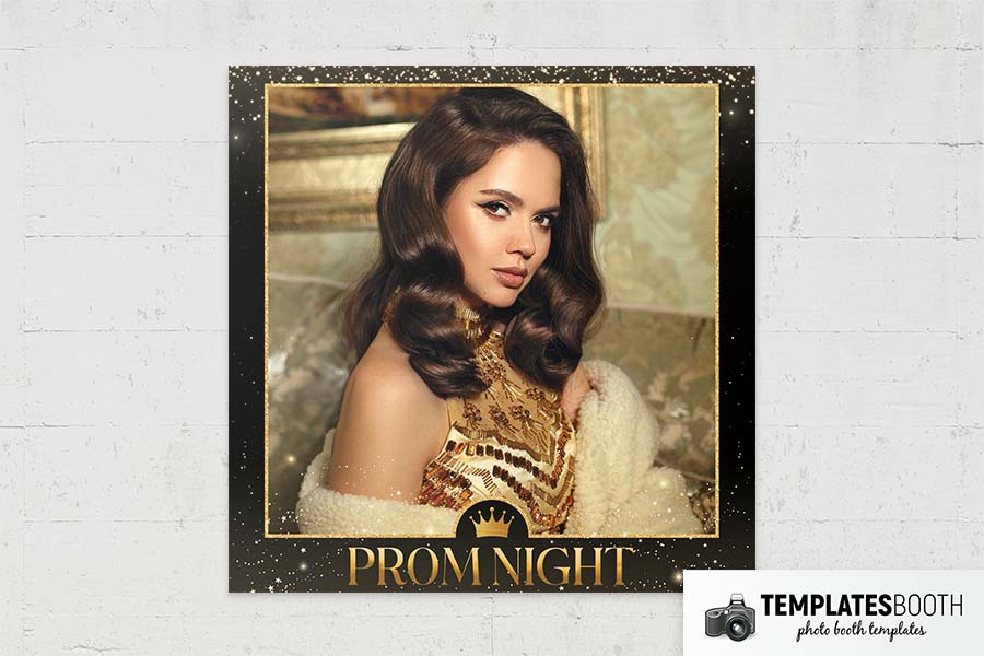 Glitter Gold Prom Night Photo Booth Template - TemplatesBooth