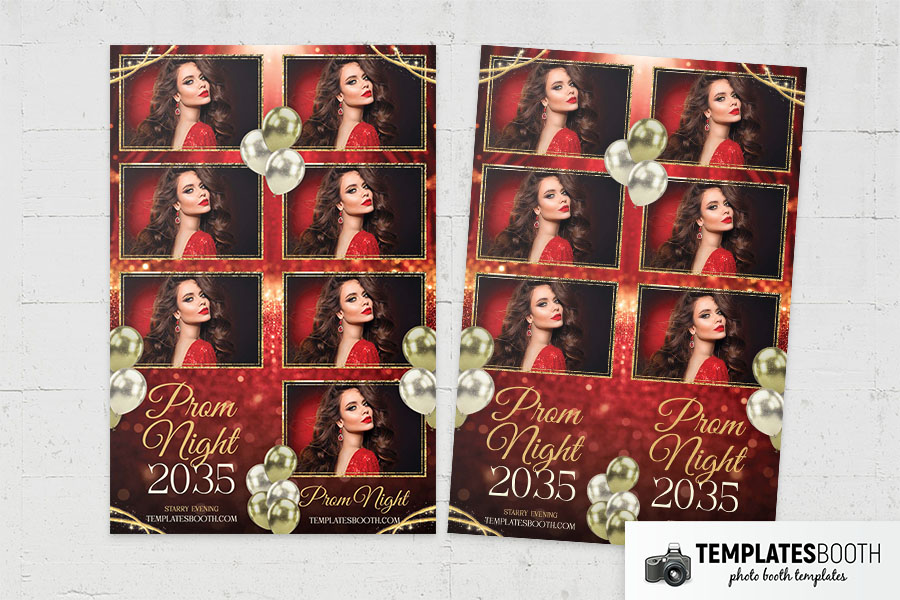 Glitter Red Prom Night Photo Booth Template - TemplatesBooth
