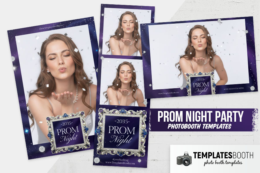 Sparkly Purple Prom Photo Booth Template - TemplatesBooth