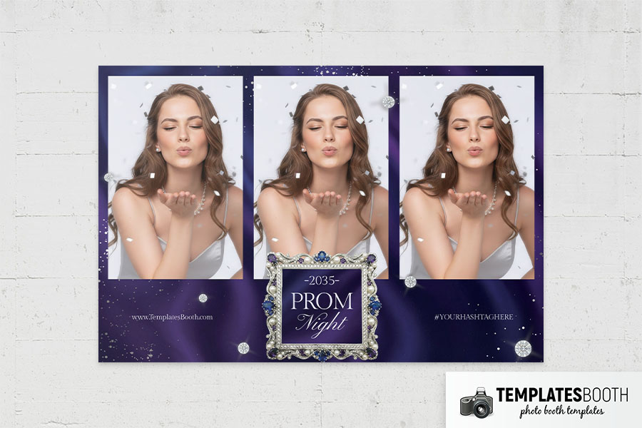 Sparkly Purple Prom Photo Booth Template - TemplatesBooth