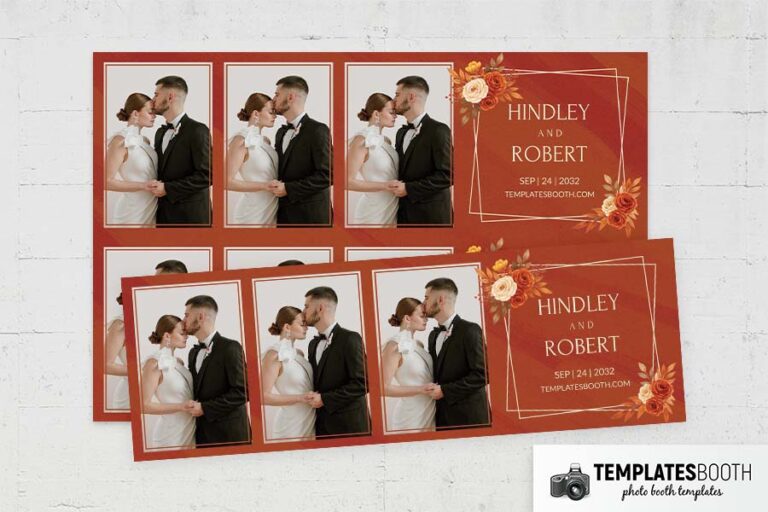 Rust Orange Photo Booth Template - TemplatesBooth