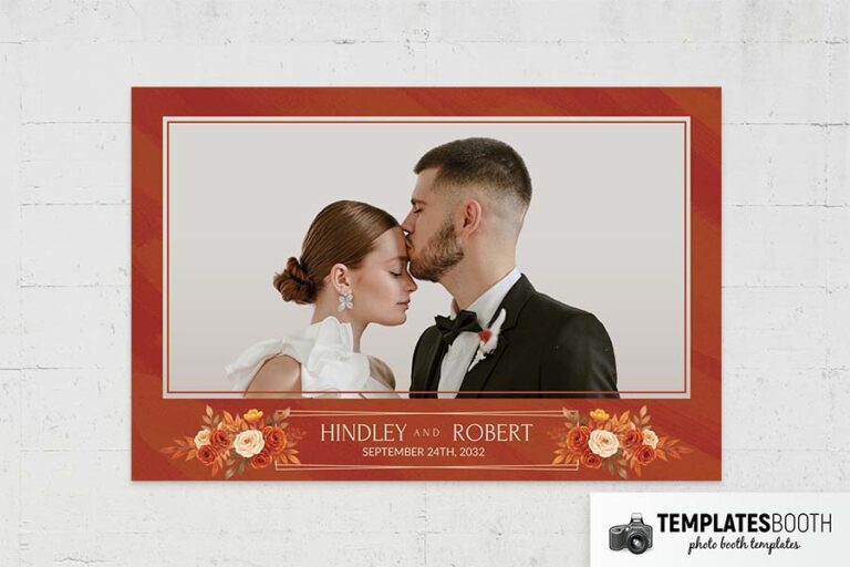 Rust Orange Photo Booth Template - TemplatesBooth