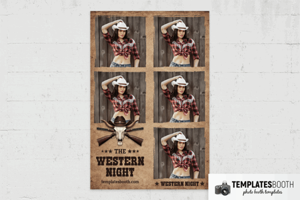 Western Night Photo Booth Template - TemplatesBooth