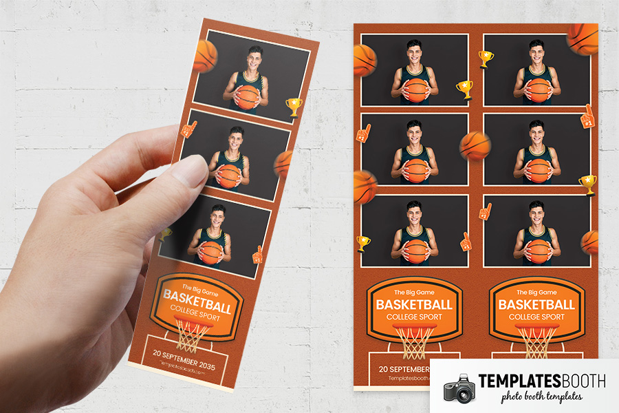 College Basketball Photo Booth Template - TemplatesBooth