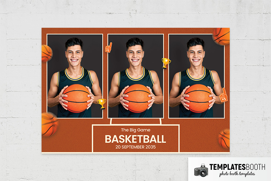 College Basketball Photo Booth Template - TemplatesBooth
