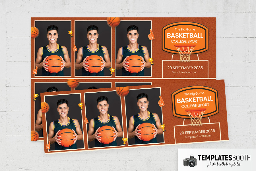 College Basketball Photo Booth Template - TemplatesBooth