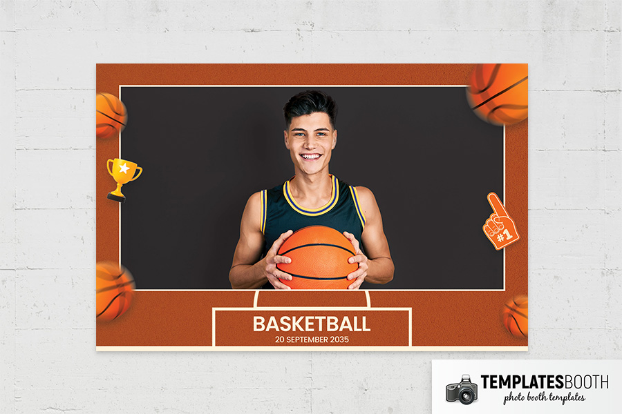 College Basketball Photo Booth Template - TemplatesBooth