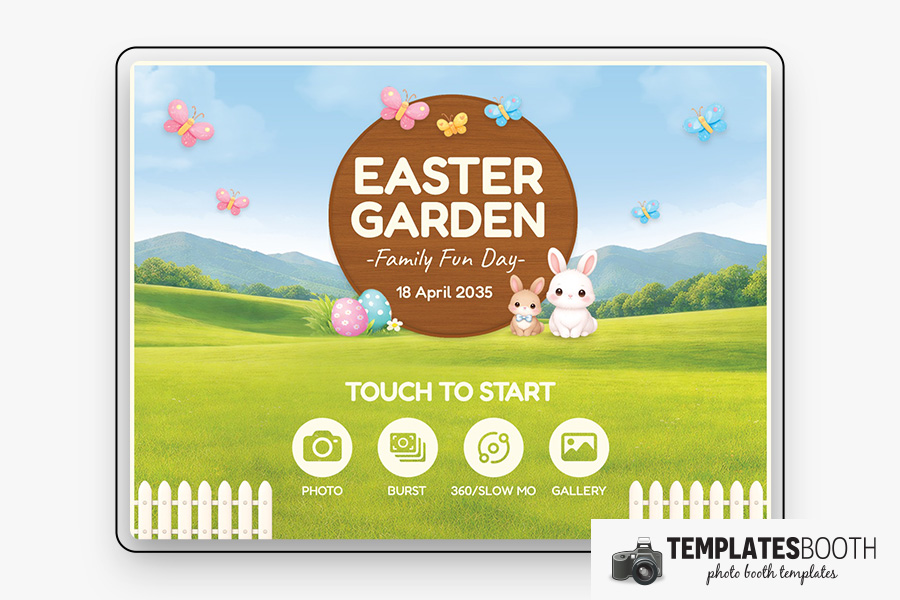 Easter Garden Photo Booth Template - TemplatesBooth