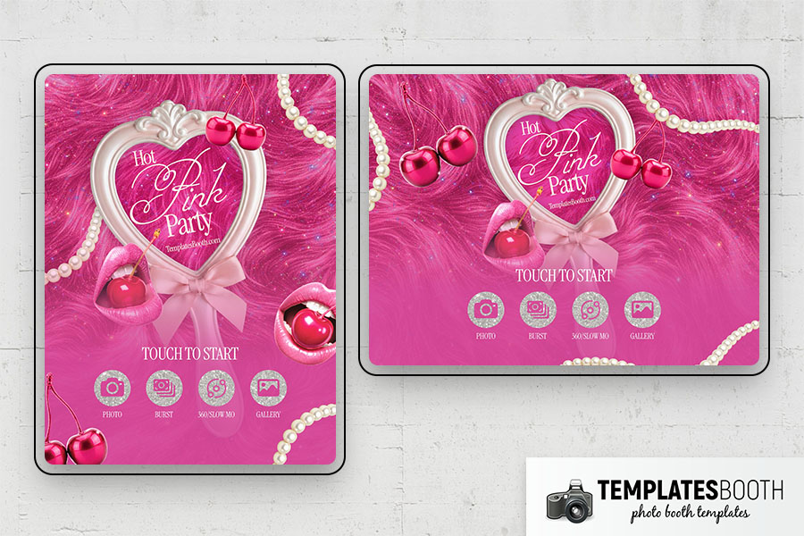 Pink Core Party Photo Booth Template - TemplatesBooth