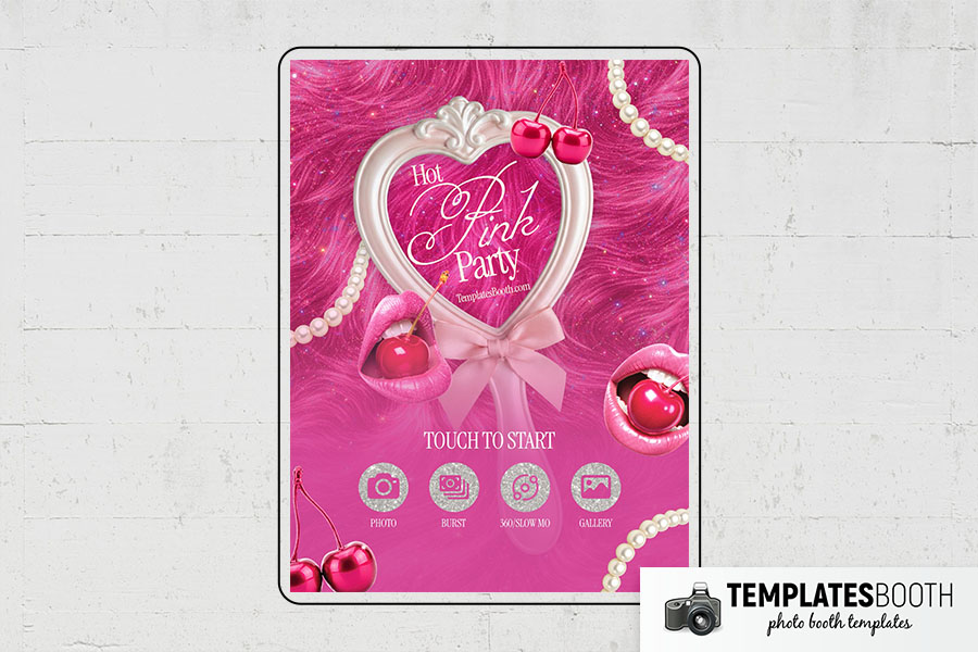 Pink Core Party Photo Booth Template - TemplatesBooth