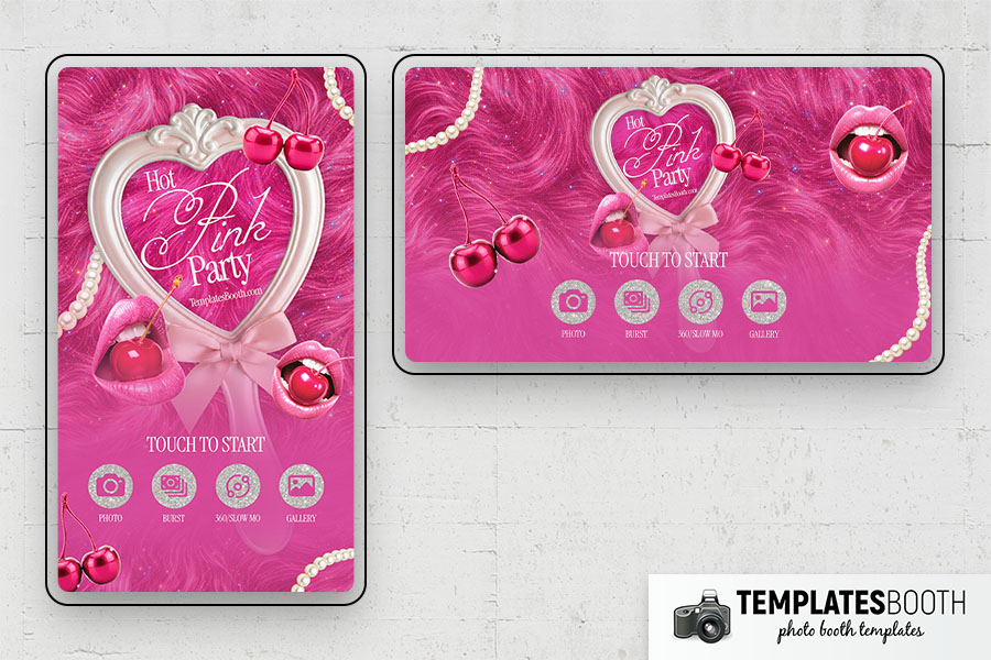 Pink Core Party Photo Booth Template - TemplatesBooth