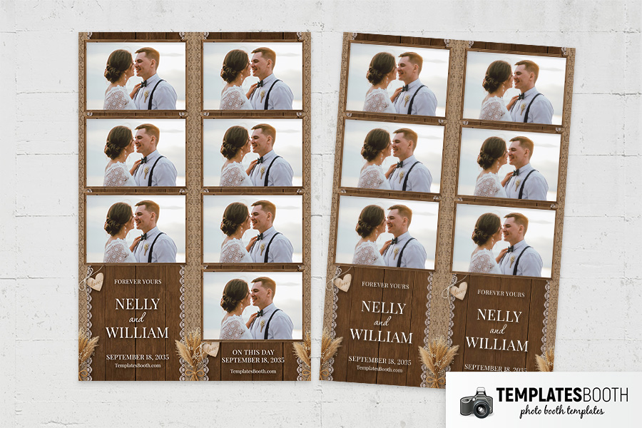 Rustic Barn Wedding Photo Booth Template - TemplatesBooth