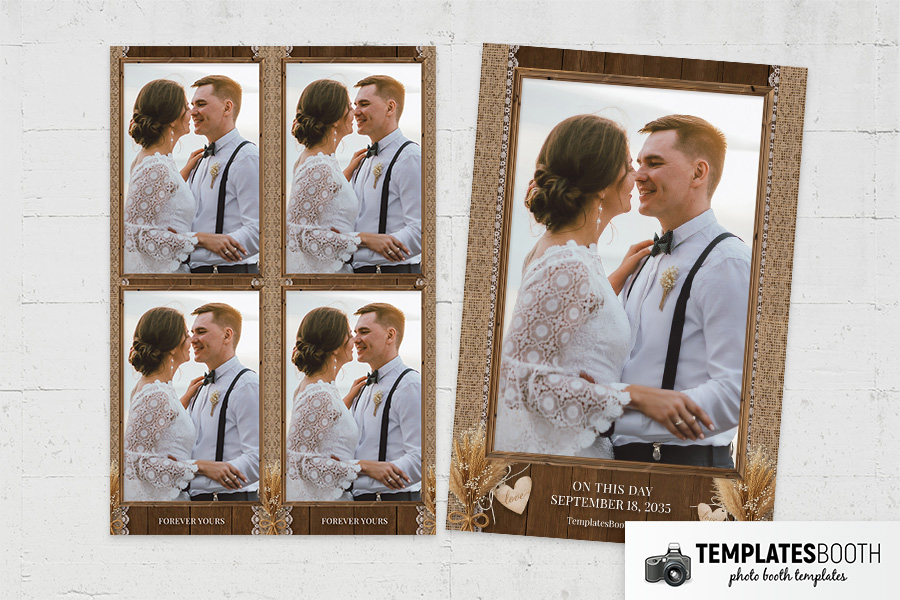 Rustic Barn Wedding Photo Booth Template - TemplatesBooth