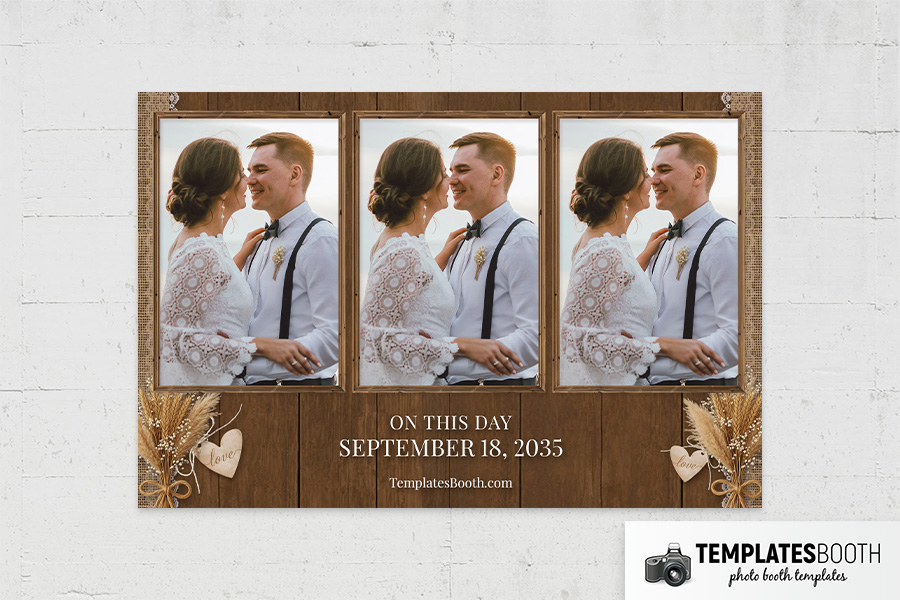 Rustic Barn Wedding Photo Booth Template - TemplatesBooth