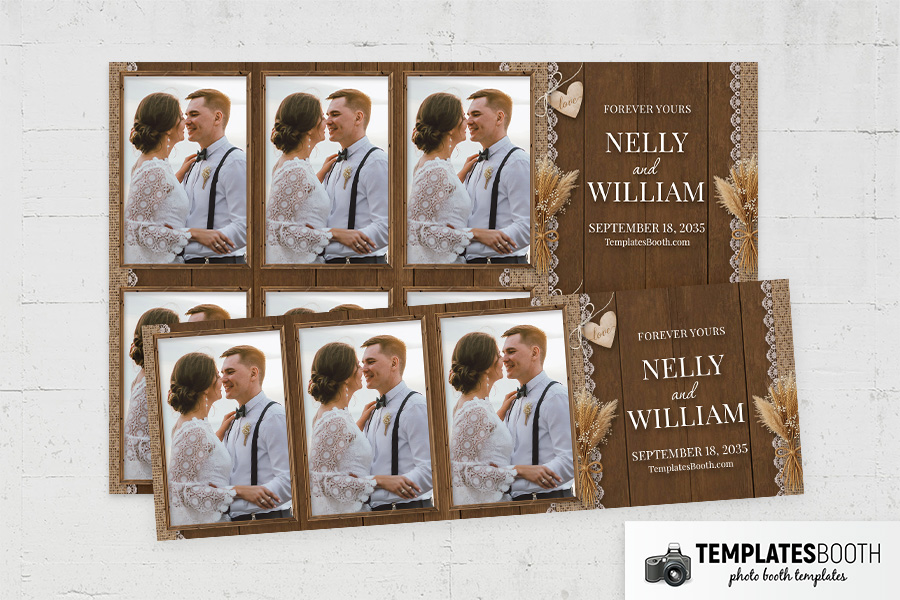Rustic Barn Wedding Photo Booth Template - TemplatesBooth