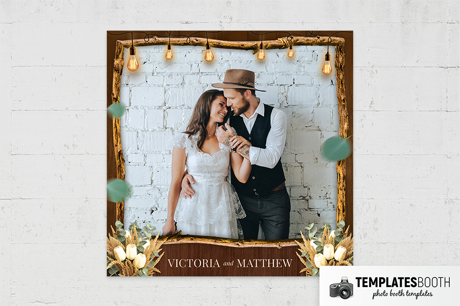 Rustic Wedding Photo Booth Template - TemplatesBooth