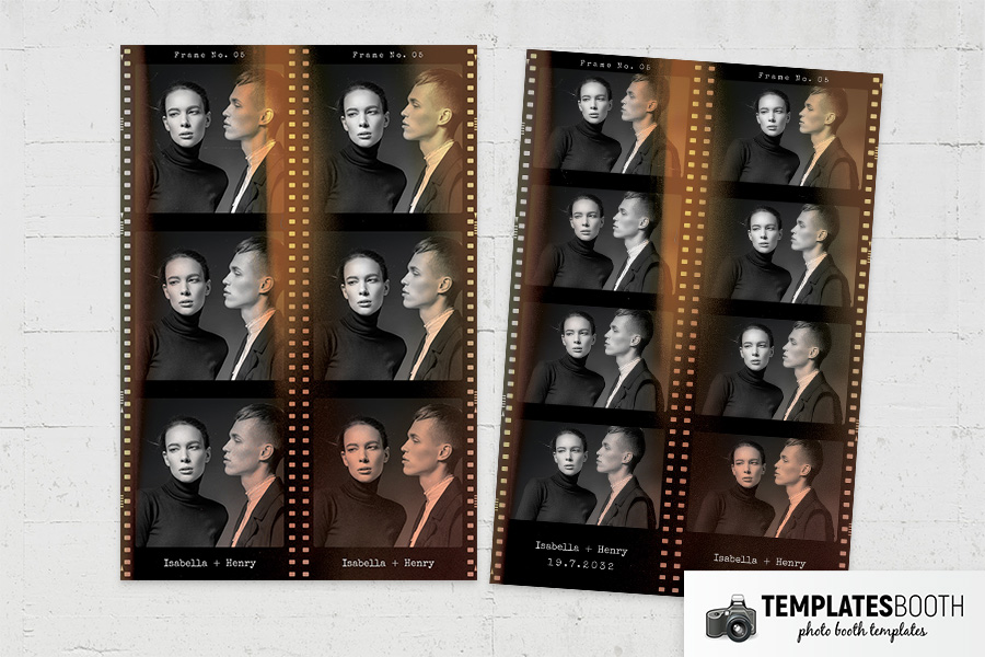 Vintage Film Strip Photo Booth Template - TemplatesBooth