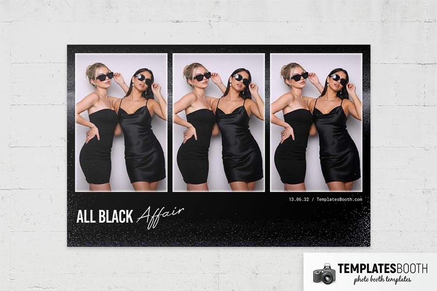 Black Party Photo Booth Template - TemplatesBooth