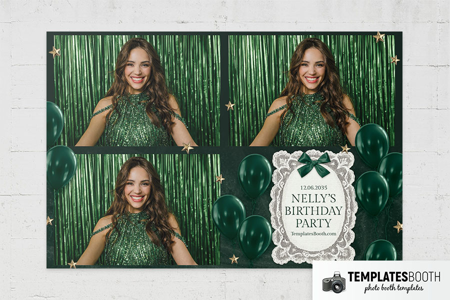 Green Party Photo Booth Template - TemplatesBooth