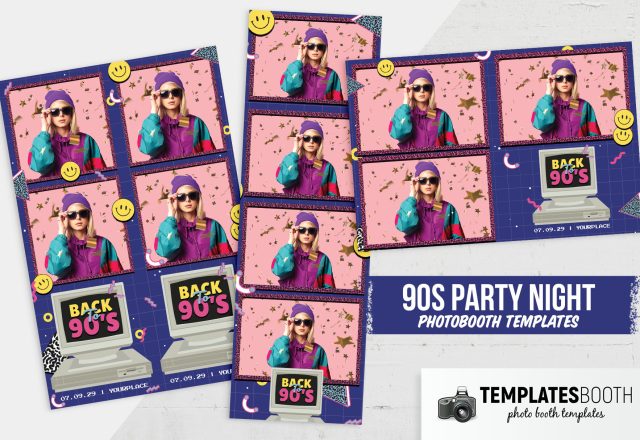 90s Night Photo Booth Template - TemplatesBooth