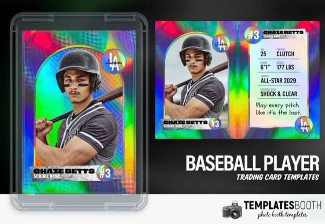 Baseball Trading Card Photo Booth Template - TemplatesBooth