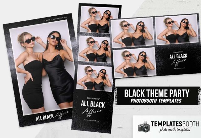Black Party Photo Booth Template - TemplatesBooth