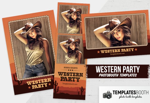 Cartoon Country & Western Photo Booth Template - TemplatesBooth